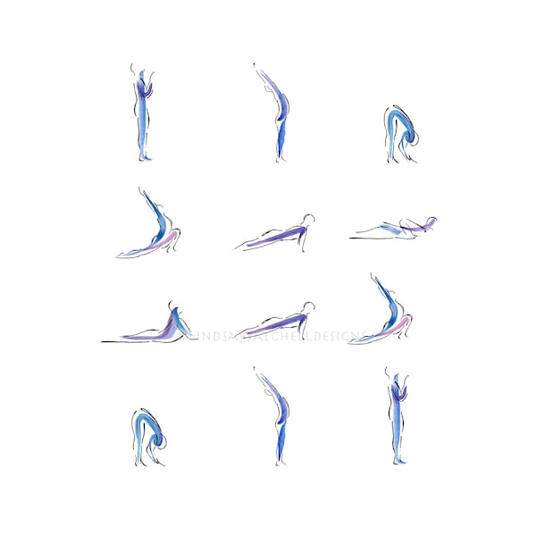 Sun Salutation Poster - Etsy