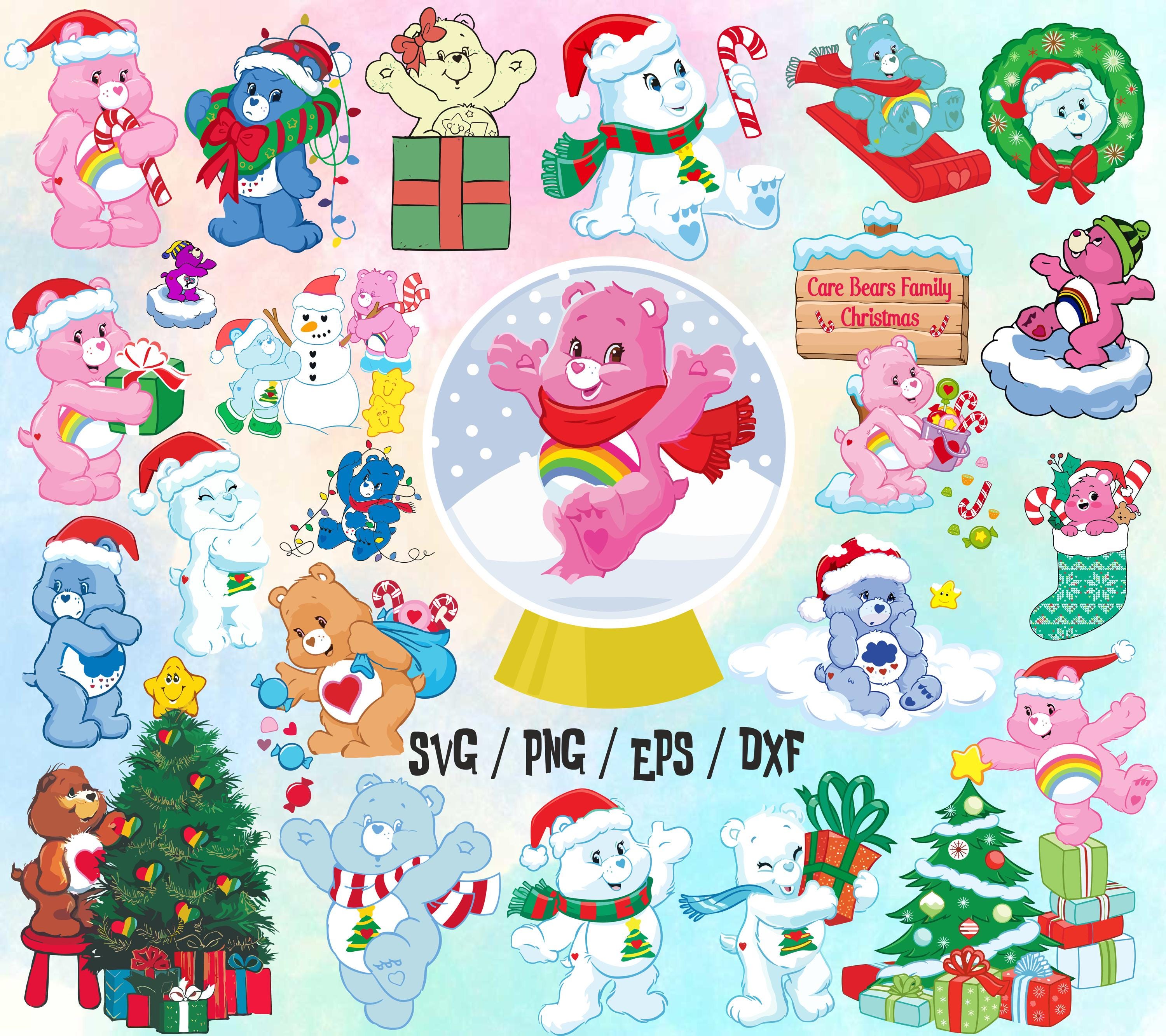 Care Bears Christmas Png, Care Bears Christmas Svg, Born to Care Png ...