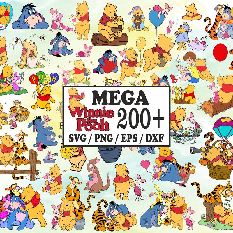 Winnie the Pooh Svg - Etsy