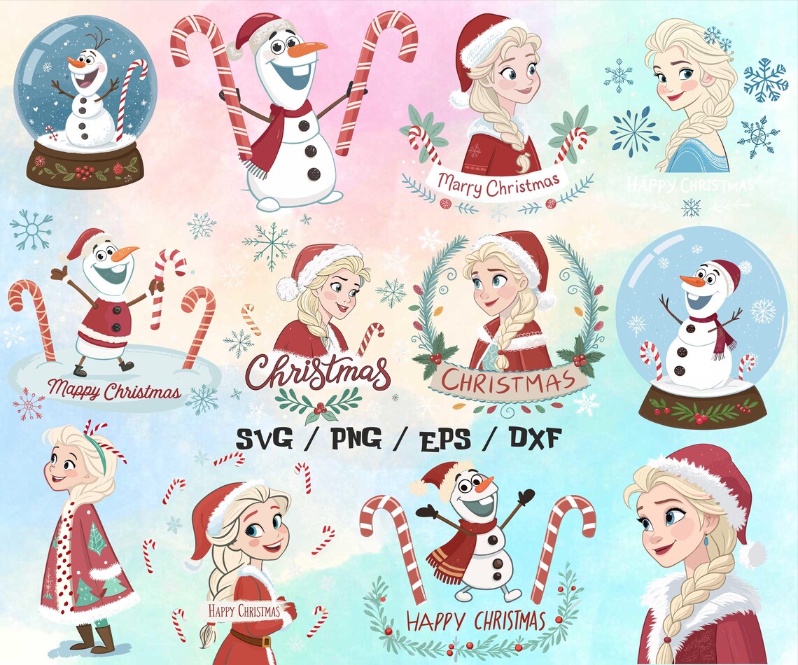 Frozen Christmas Svg Bundle, Frozen Svg Files for Cricut, Frozen ...