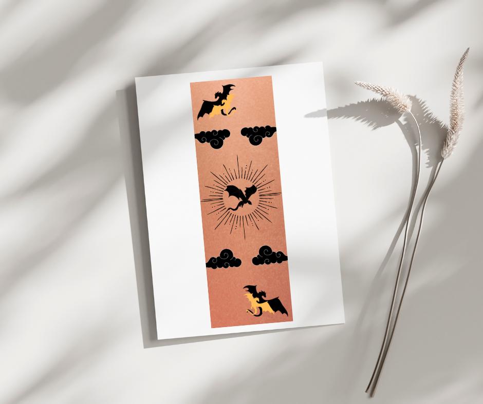 Fourth Wing Inspired Printable Bookmarks - Etsy