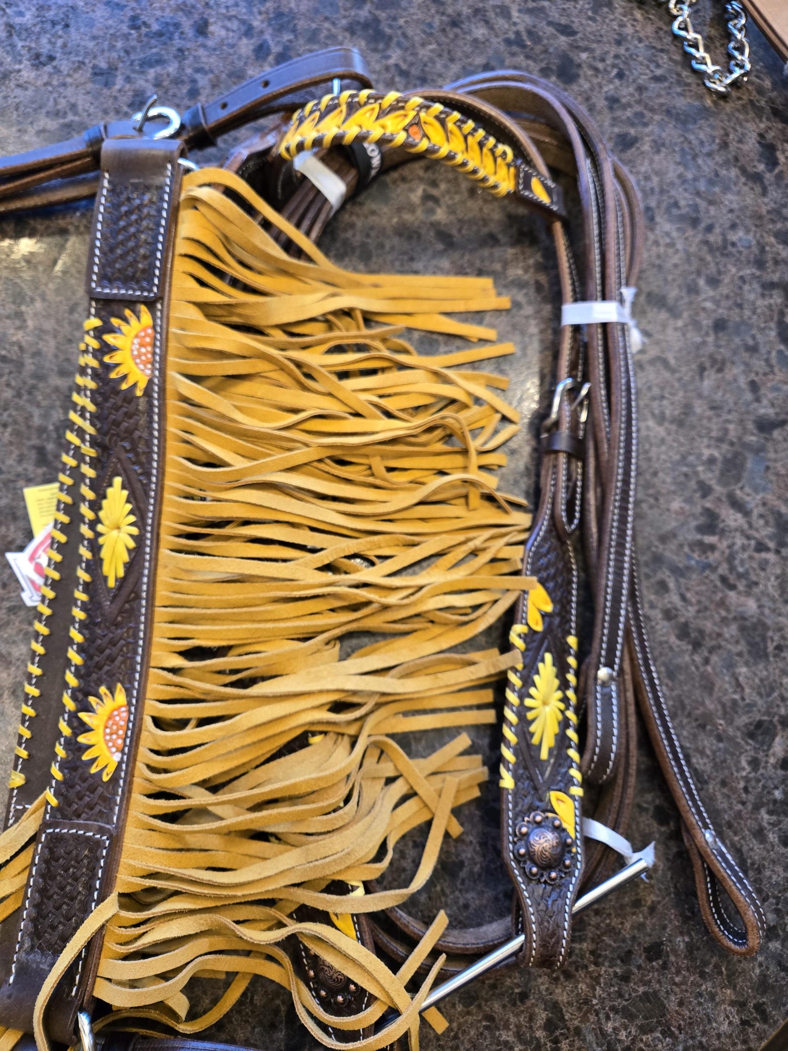EXTRA SPECIAL Horse - Hand Painted Sunflower Headstall Breast Collar ...