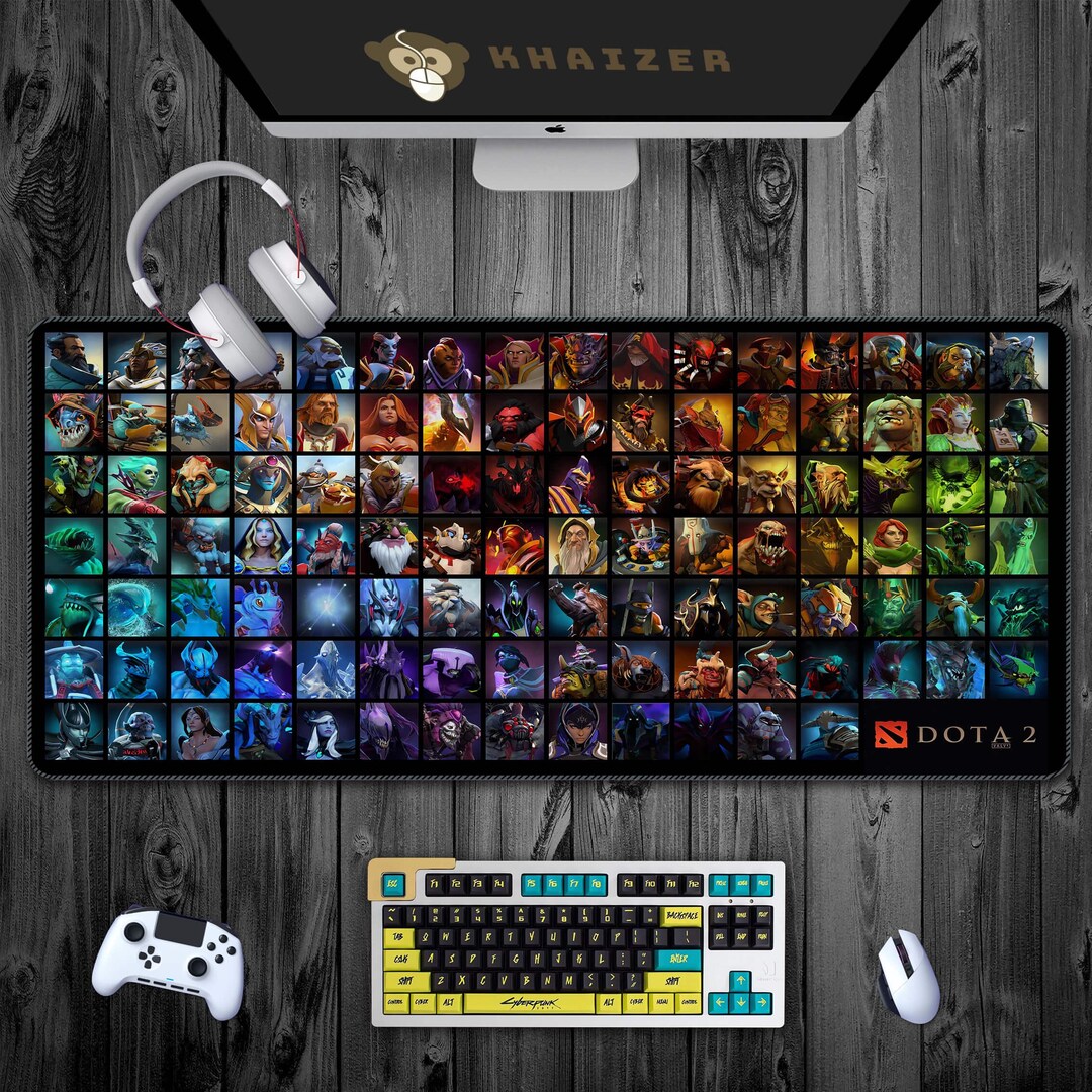 Dota 2 Characters Gaming Mouse Pad XXL, Dota 2 Heros Portrait Gaming ...