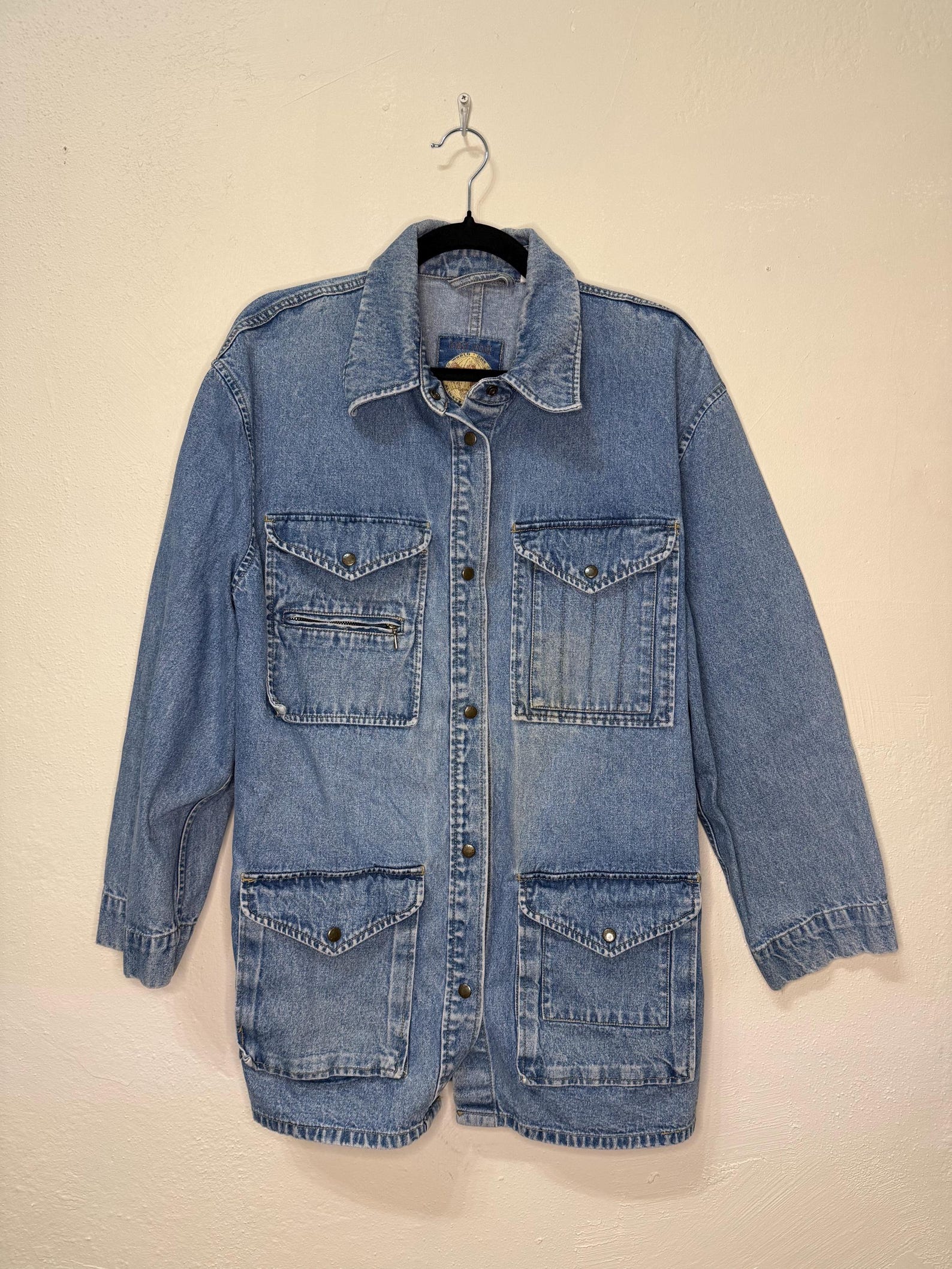 Vintage 90s First Issues Blues Denim Chore Coat / Jacket; Tag Size ...