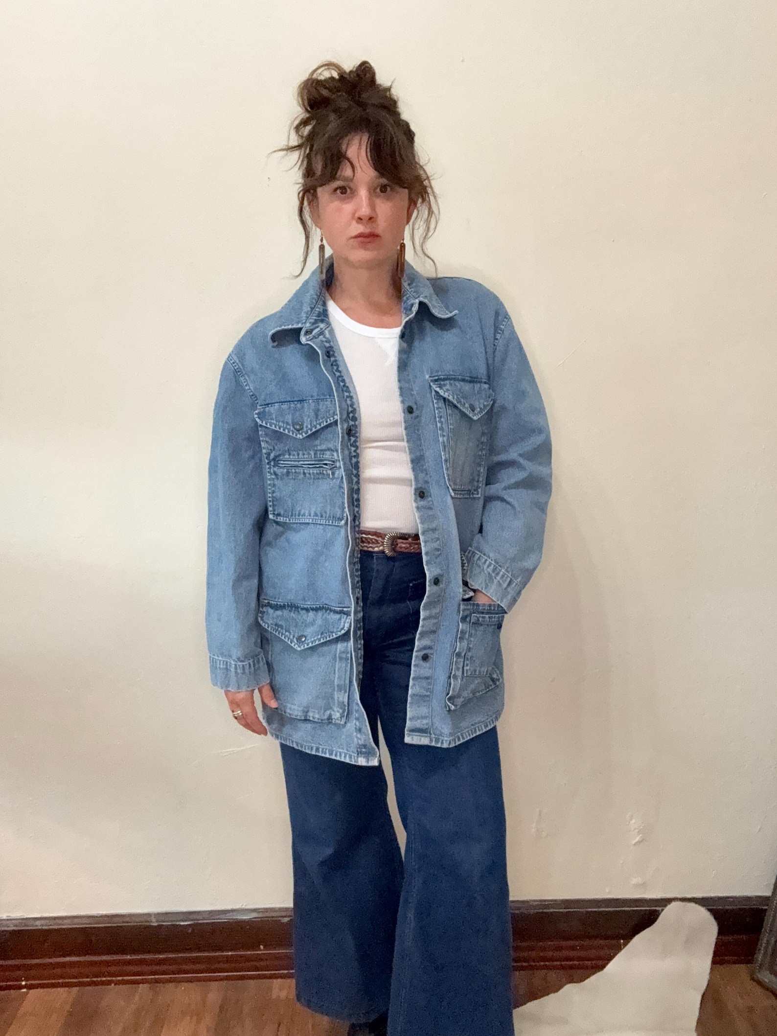 Vintage 90s First Issues Blues Denim Chore Coat / Jacket; Tag Size ...