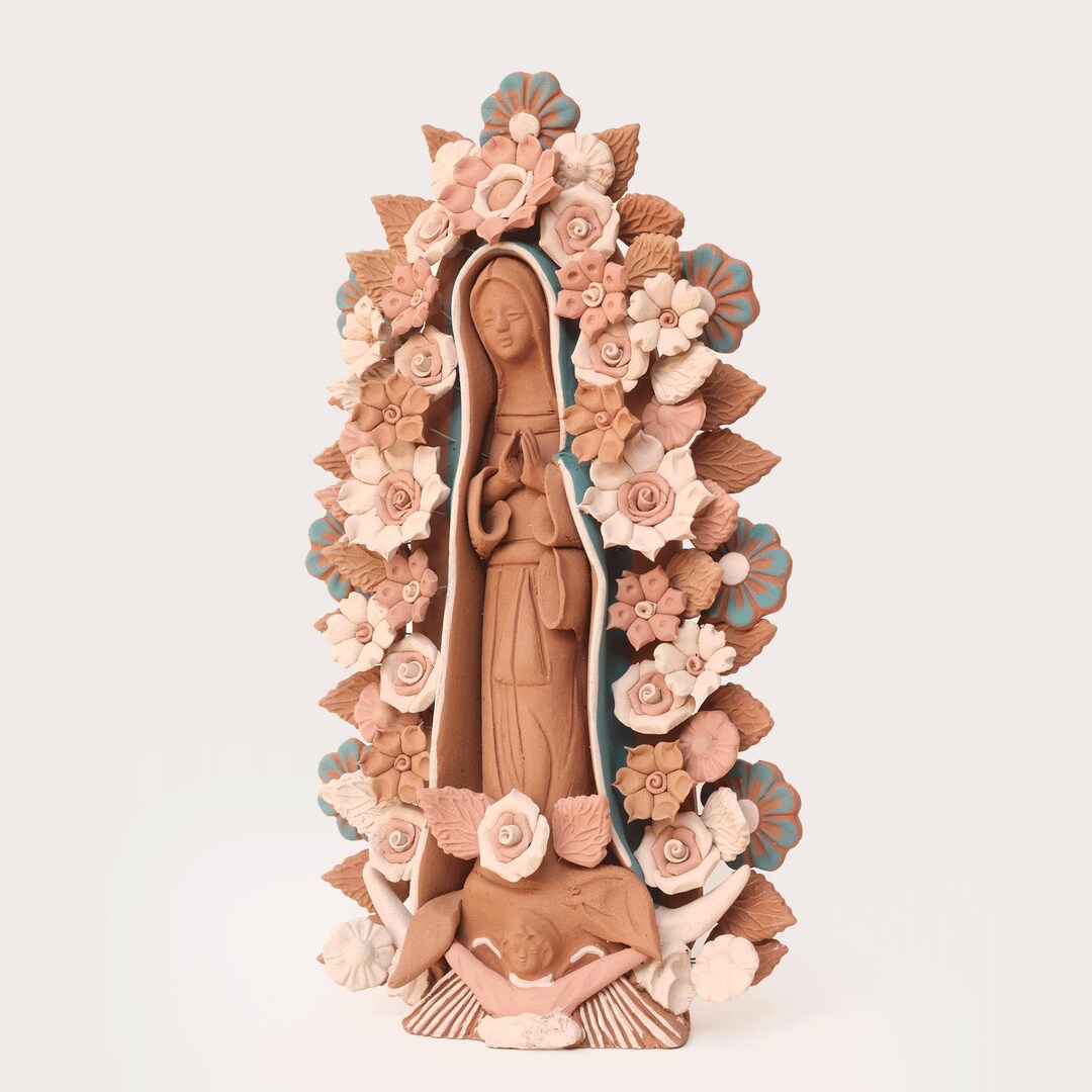 Virgin of Guadalupe of Clay/ Virgin Mary/ Virgin Mexico - Etsy