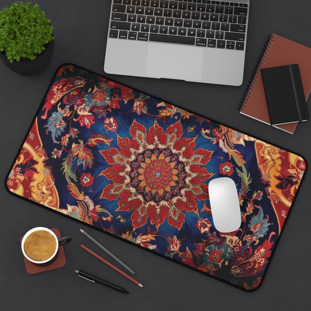 Anatolian Elegance | Turkish Carpet Design Mousepad/keyboard Pad / Desk ...