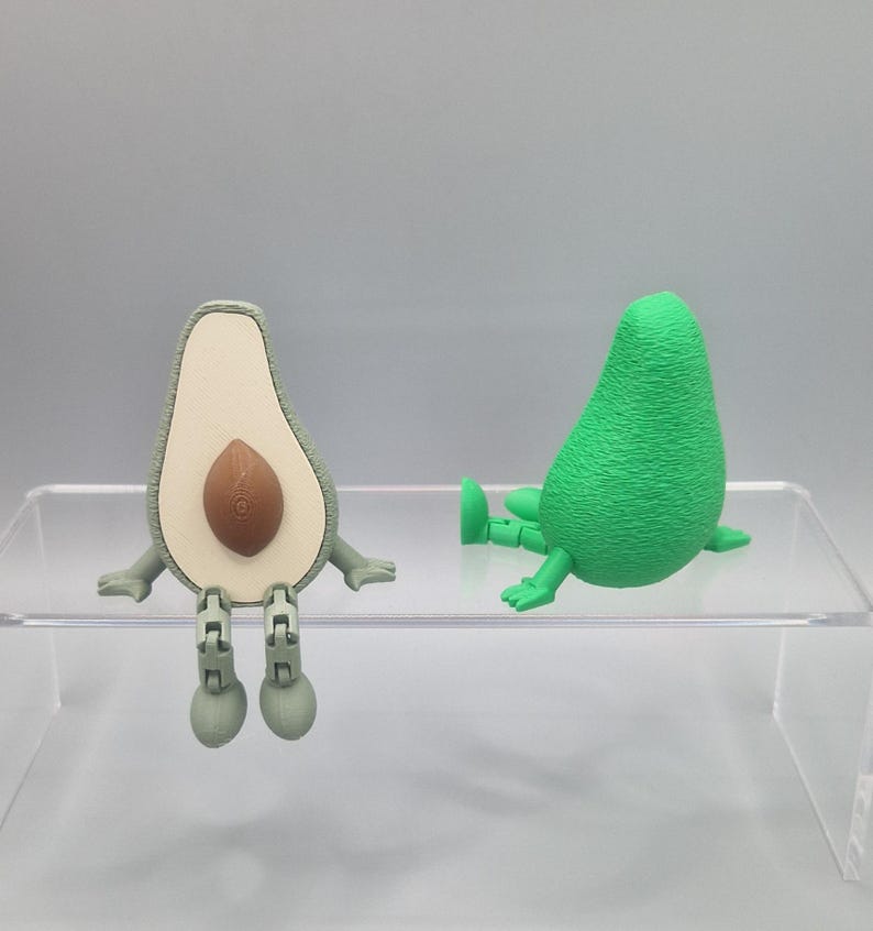 Avocado With Movable Legs 3D Printed - Etsy