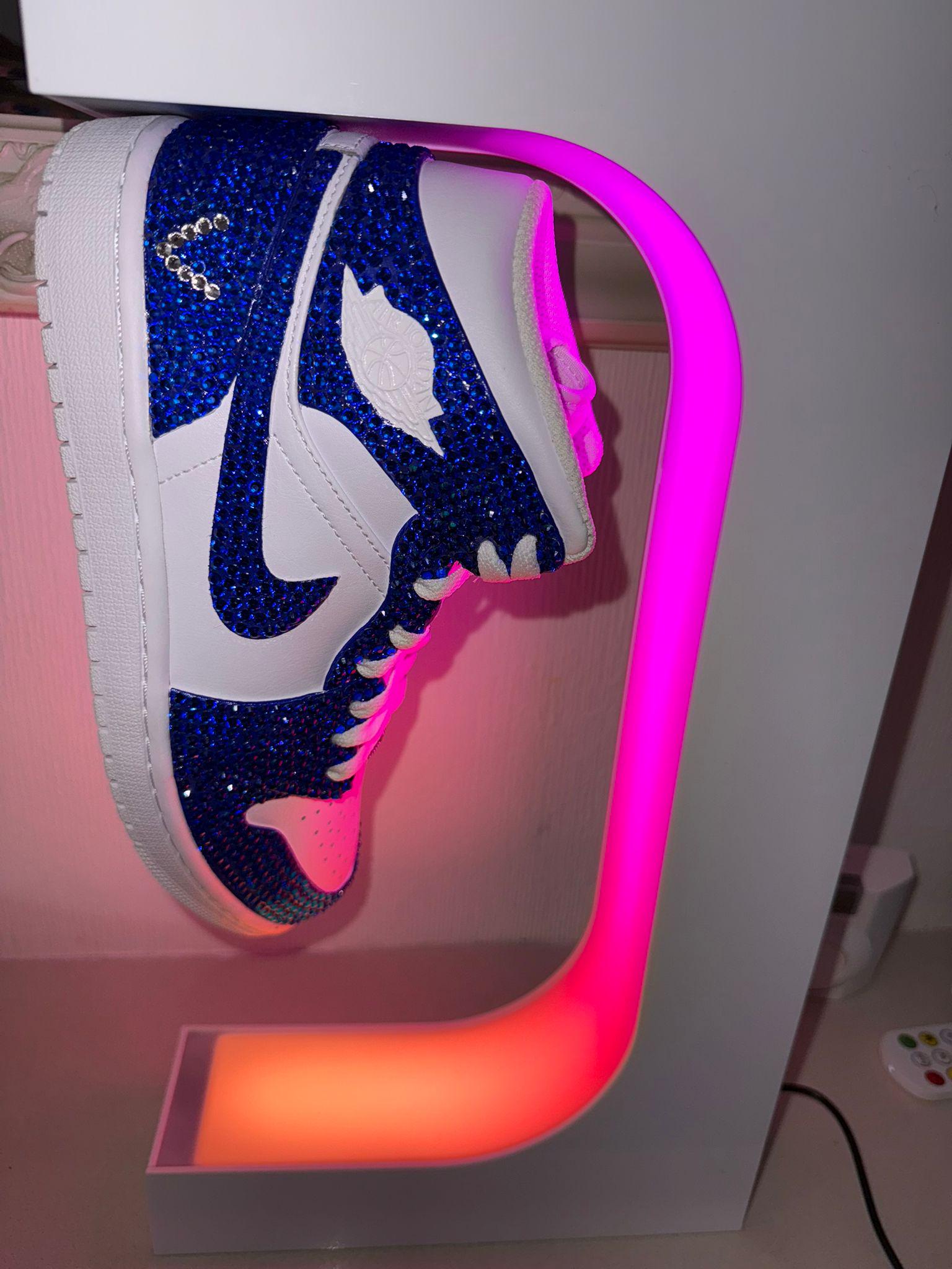 Custom Nike Air Jordan 1 Mids - Bling Rhinestone Sneakers- Air Force ...