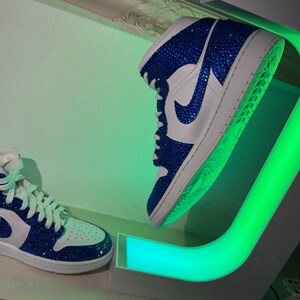 Custom Nike Air Jordan 1 Mids - Bling Rhinestone Sneakers- Air Force ...