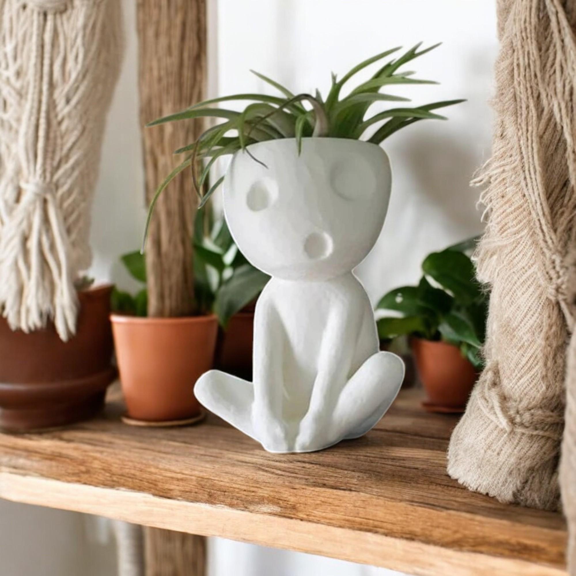 Kawaii Tree Elves Planter Pot | Kodama Spirit Inspired Pot | Resin Air ...