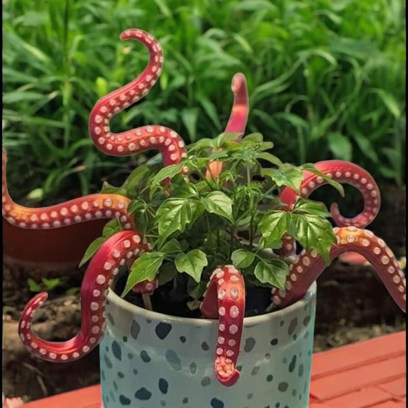 7-piece-set Octopus Tentacle Resin Plant Pot Sea-inspired Decorative ...