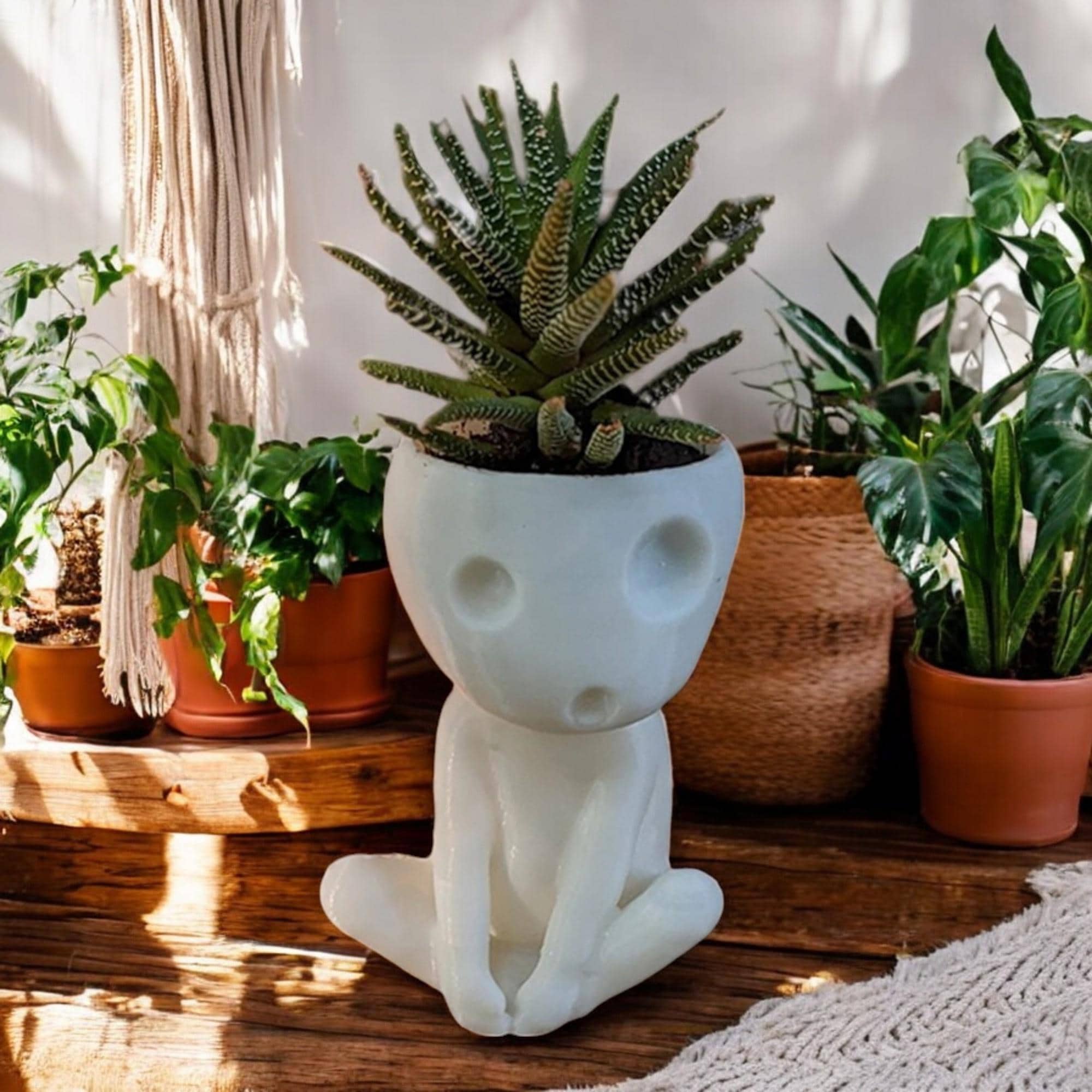 Kawaii Tree Elves Planter Pot | Kodama Spirit Inspired Pot | Resin Air ...