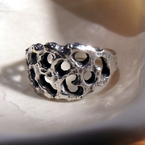 Freeform Sterling Silver Ring RF090 - Etsy