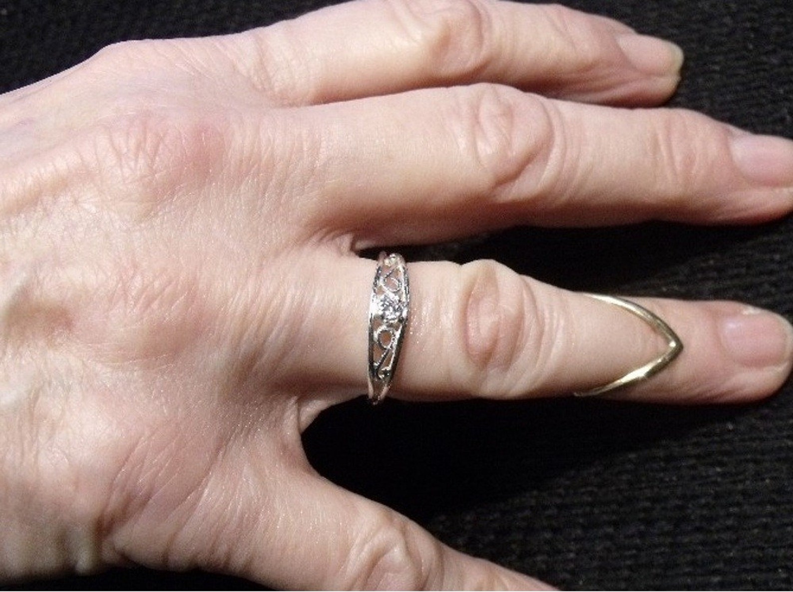 Crow Ring in Sterling Silver With Moissanite Center Stone - Etsy