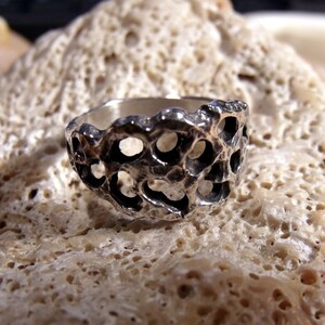Freeform Sterling Silver Ring RF090 - Etsy