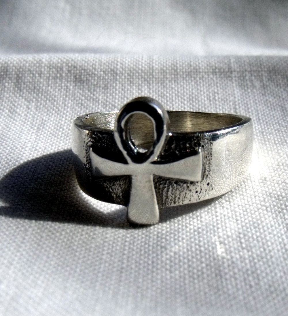 Ankh Cross Ring in Sterling Silver RF324 | Etsy