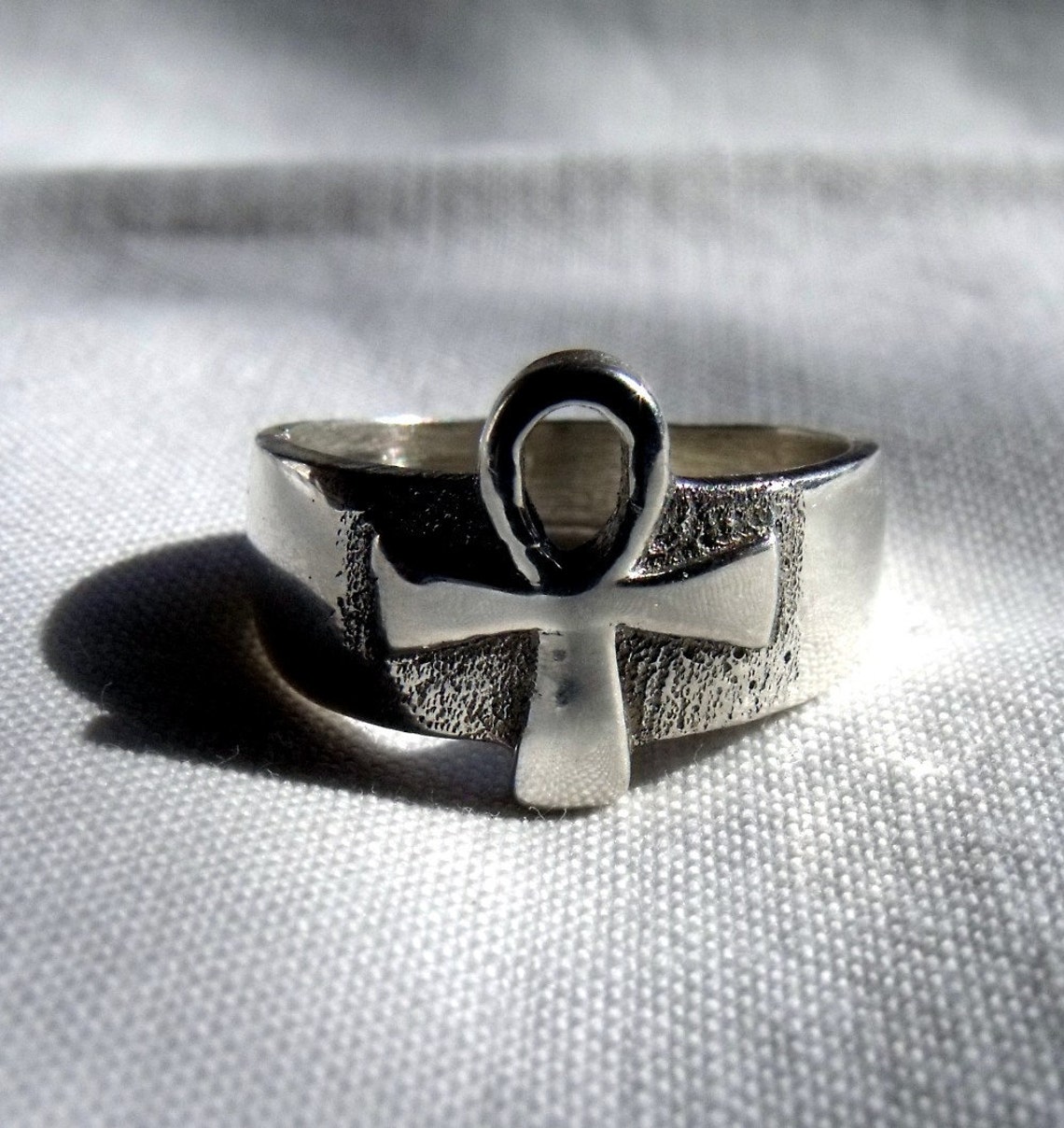 Ankh Cross Ring in Sterling Silver RF324 | Etsy