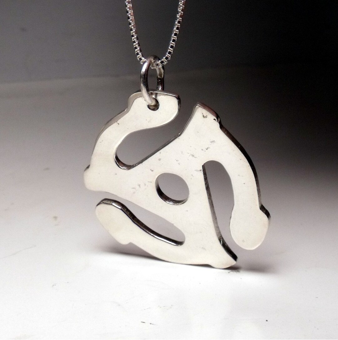 45 RPM Record Adaptor in Sterling Silver Pendant RF456 - Etsy
