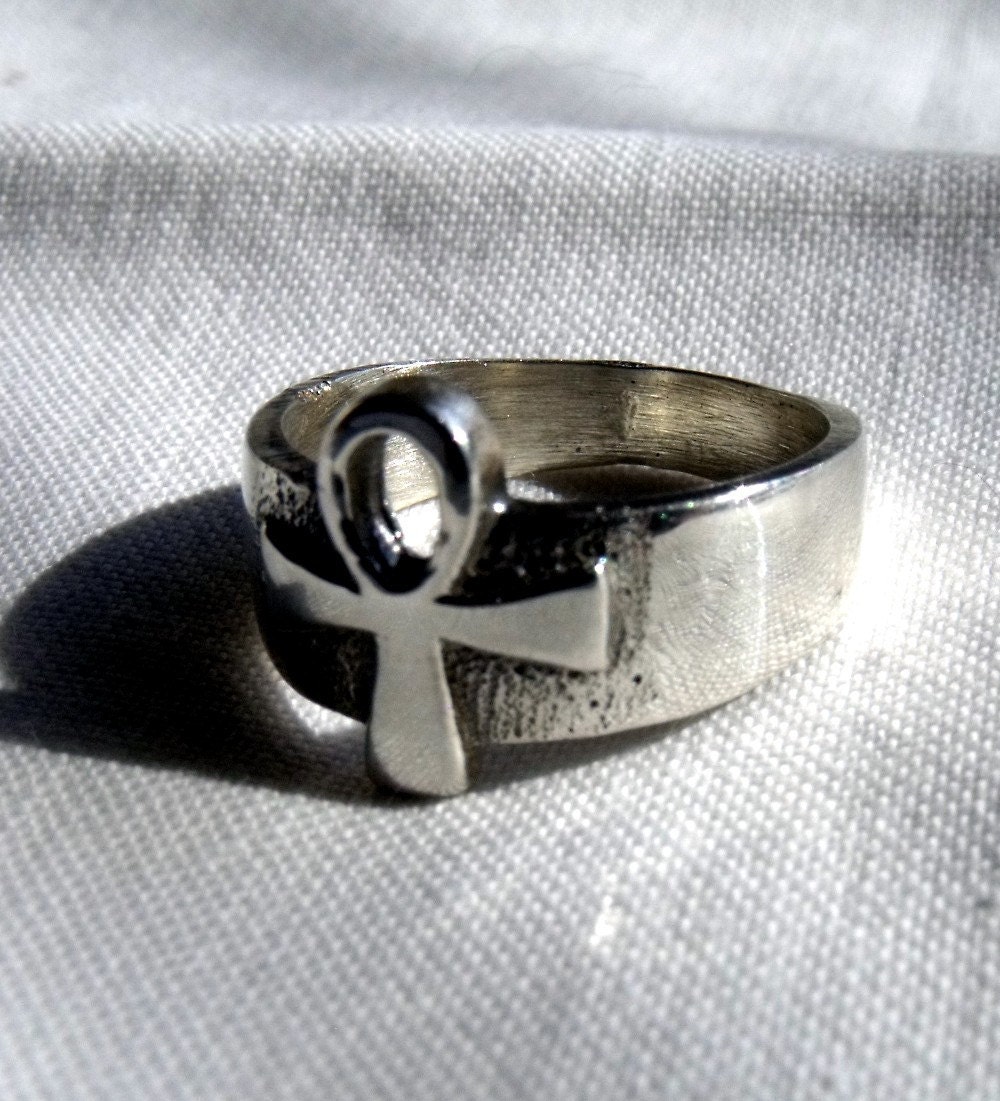 Ankh Cross Ring in Sterling Silver RF324 | Etsy