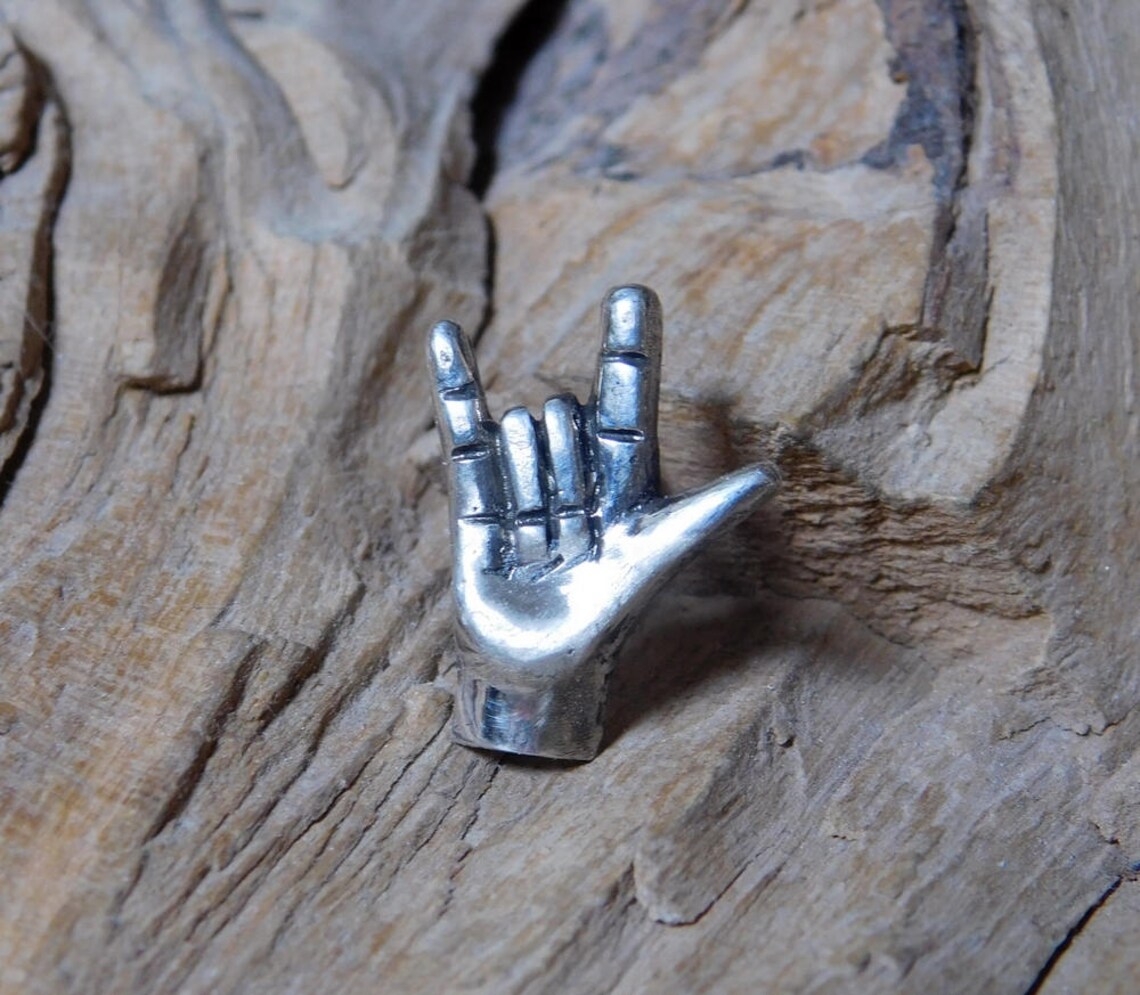 I Love You in Sign Language Sterling Silver Tie Tack or Lapel | Etsy