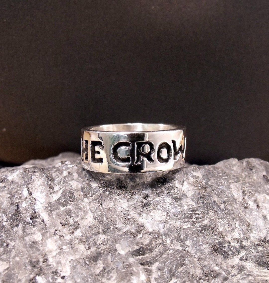 The Crow Mens Sterling Silver Band Rf180b - Etsy