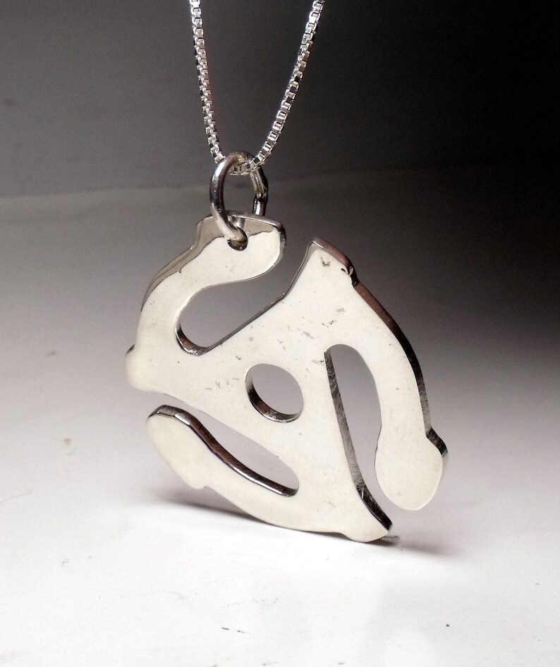 45 RPM Record Adaptor in Sterling Silver Pendant RF456 - Etsy