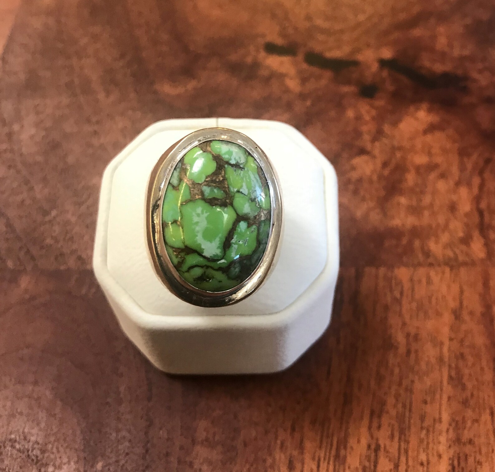 Green Turquoise With Bronz Matrix in Sterling Silver RF300 | Etsy