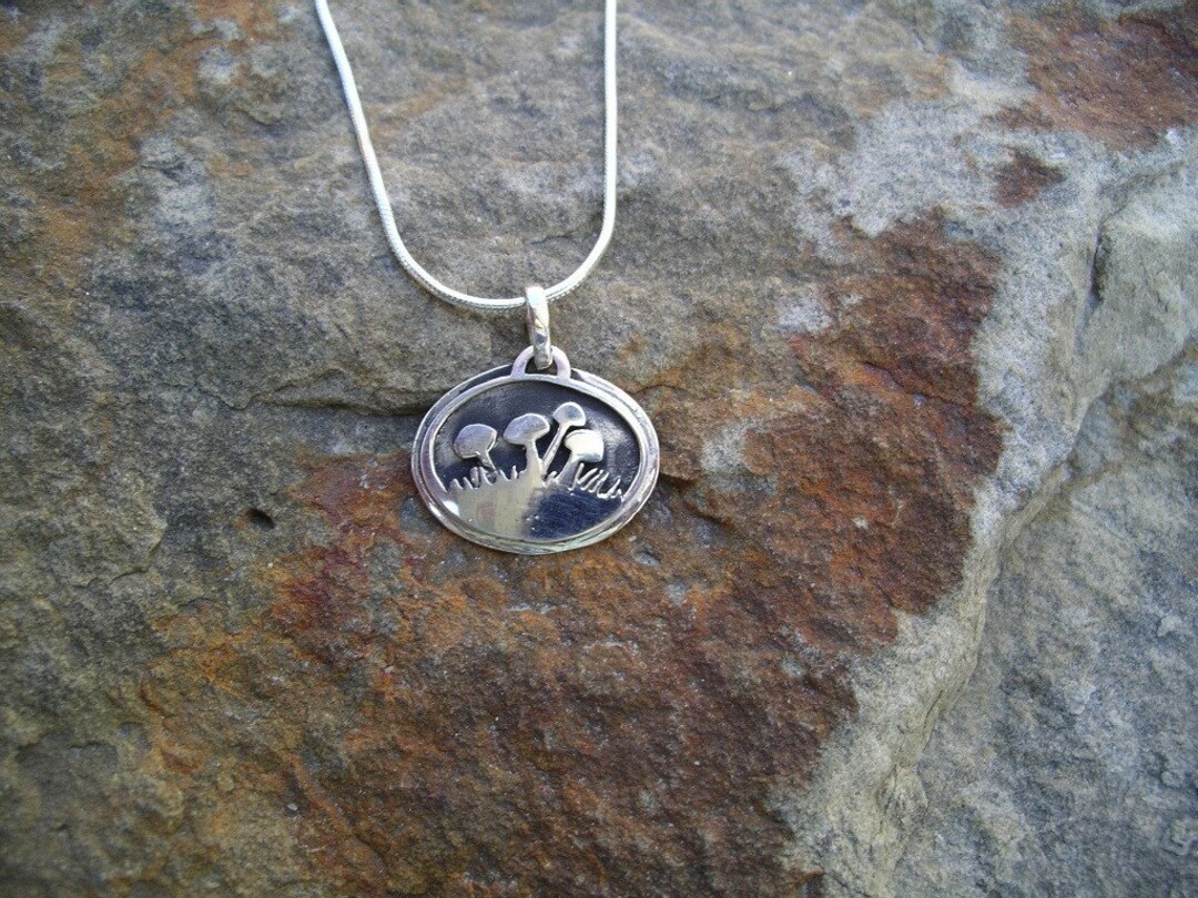 Mushroom Pendant Sterling Silver RF291 - Etsy