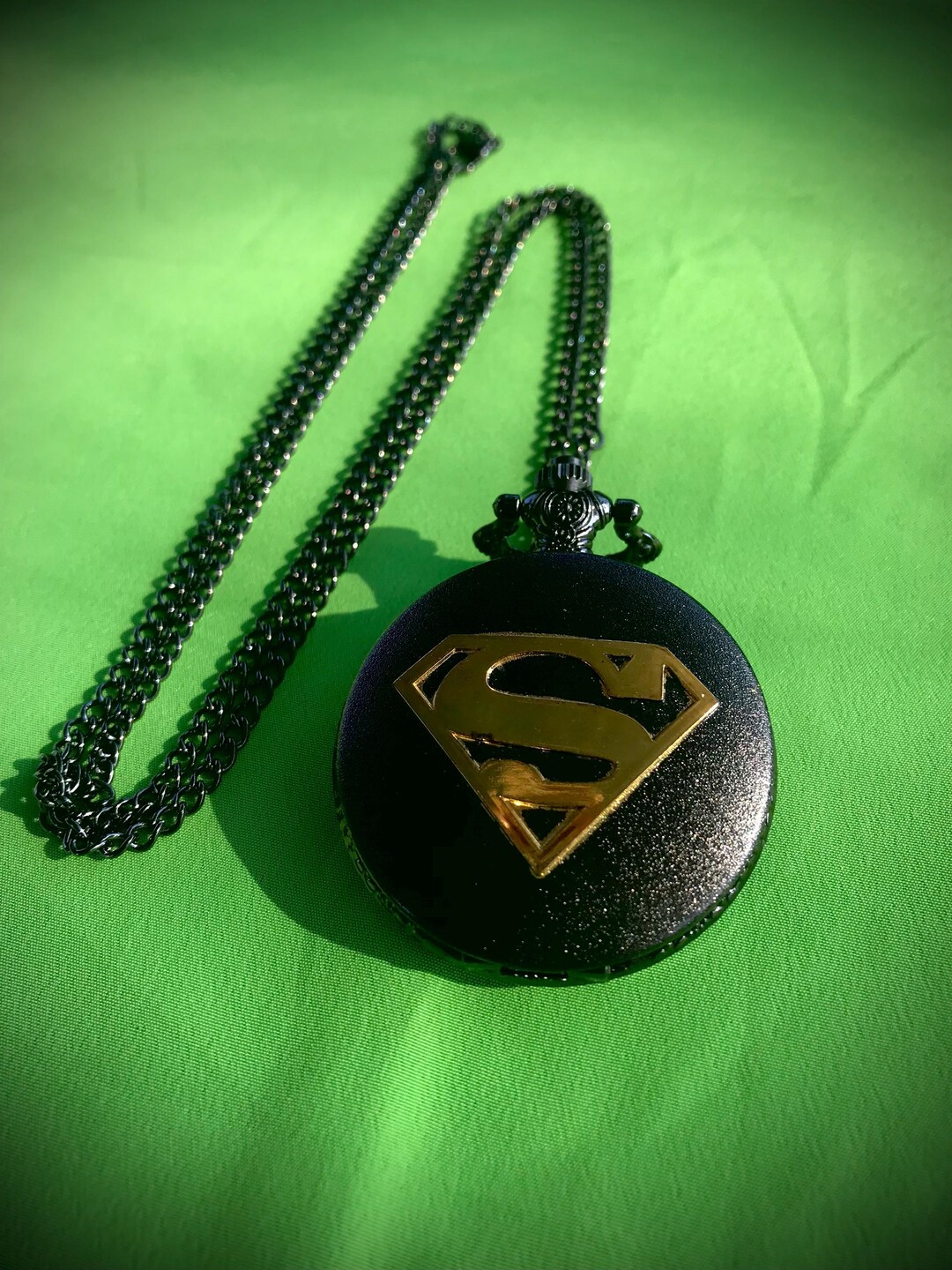 Superman Bronze Pocket Watch Anime Themed DC Necklace - Etsy
