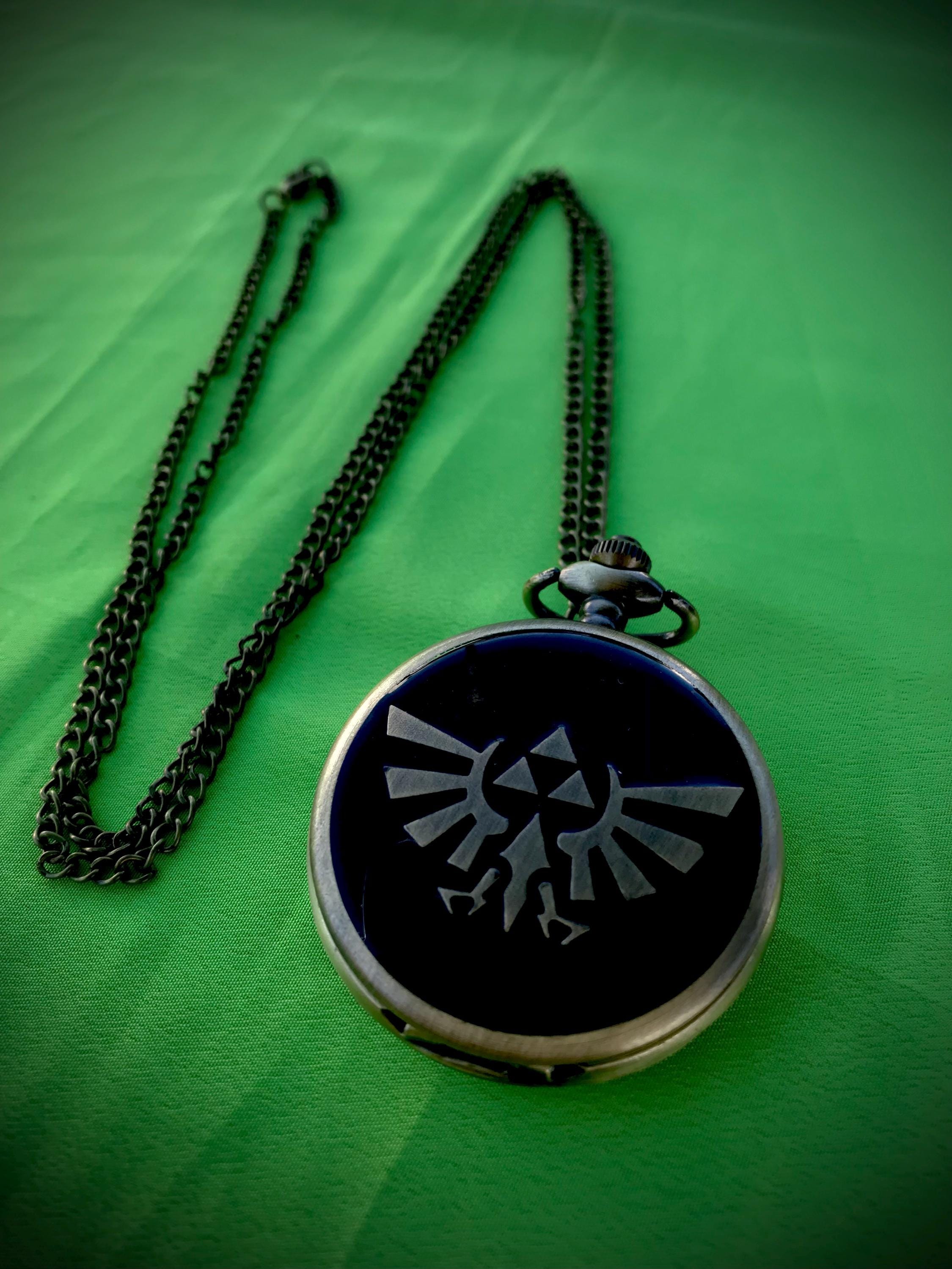 Legend of Zelda Bronze Pocket Watch Gaming Themed Necklace - Etsy