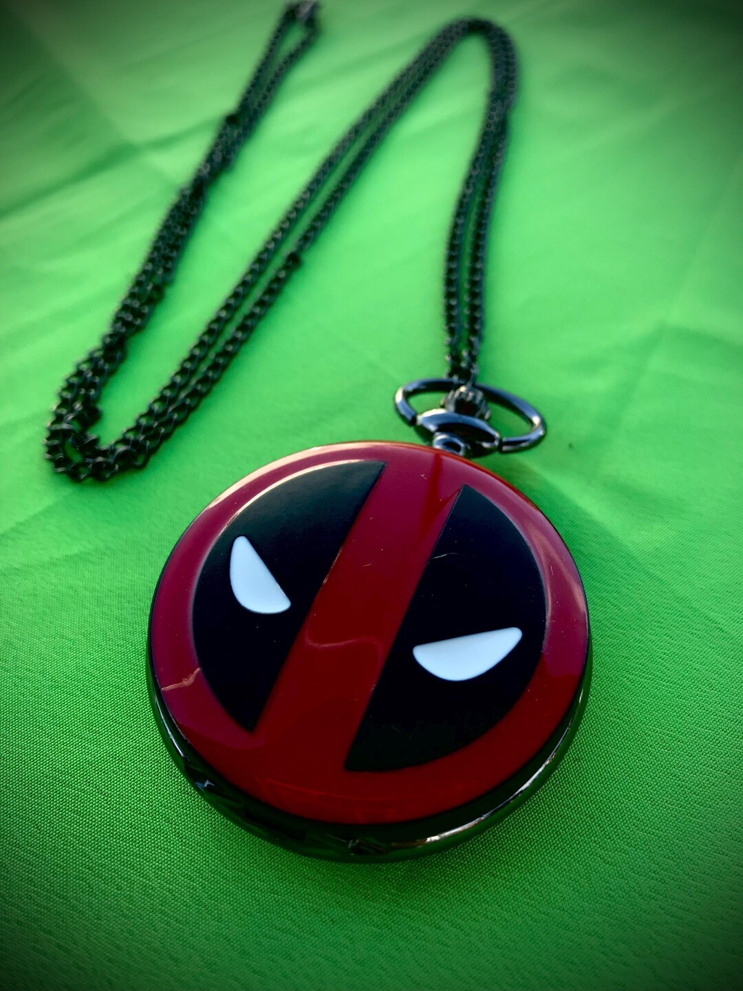 Marvel Deadpool Bronze Pocket Watch Anime Themed Necklace - Etsy