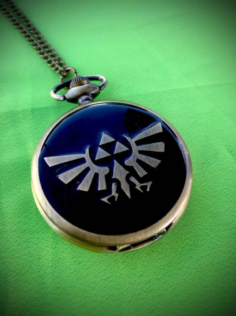 Legend of Zelda Bronze Pocket Watch Gaming Themed Necklace - Etsy