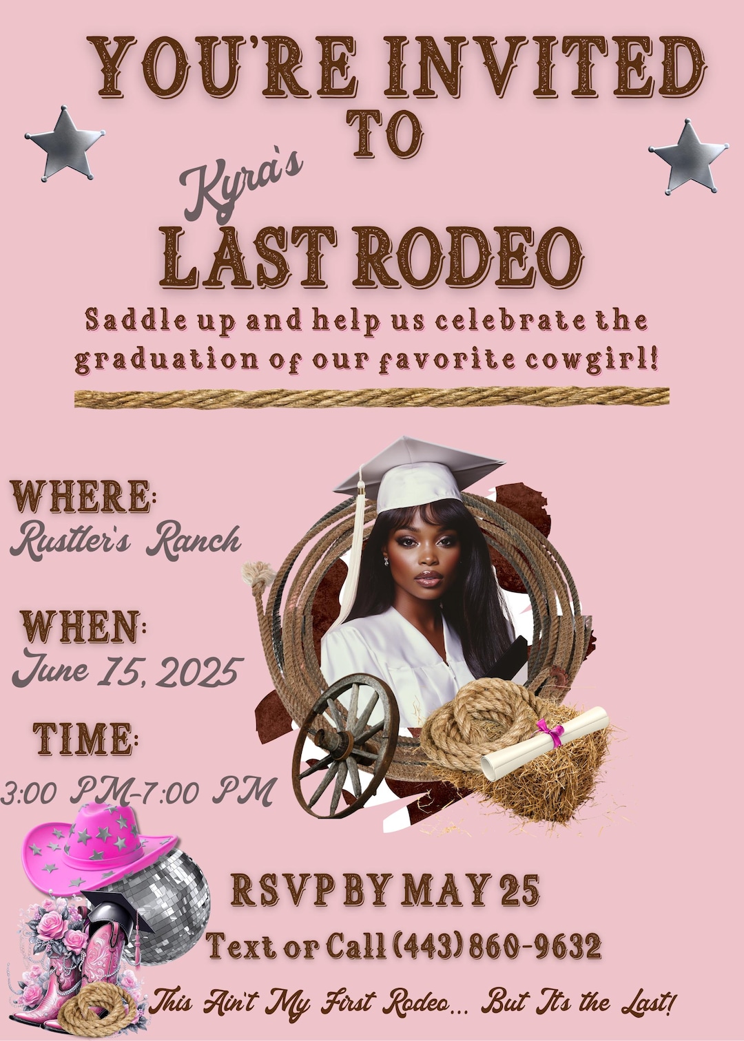 Editable Last Rodeo Invitation - Etsy