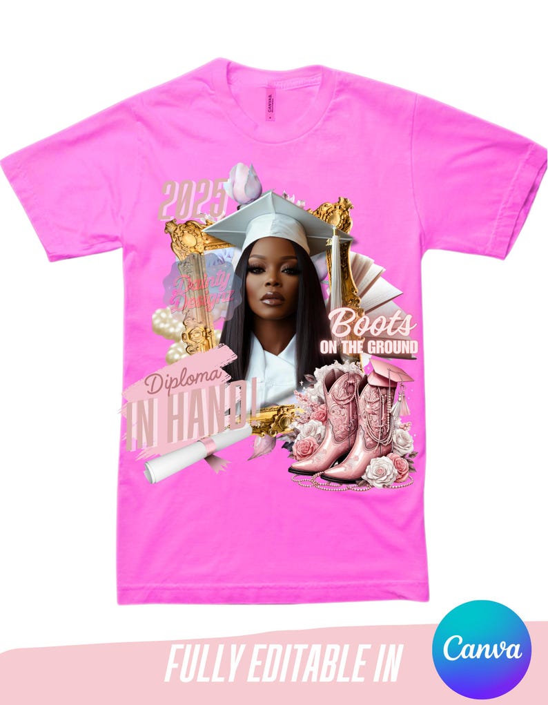 Boots on the Ground Country Girl Graduation PNG – Class of 2025 Digital ...