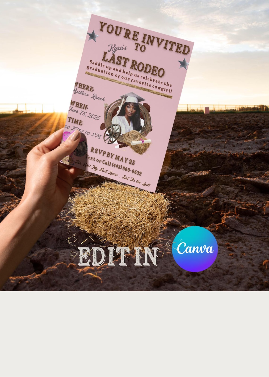 Editable Last Rodeo Invitation - Etsy
