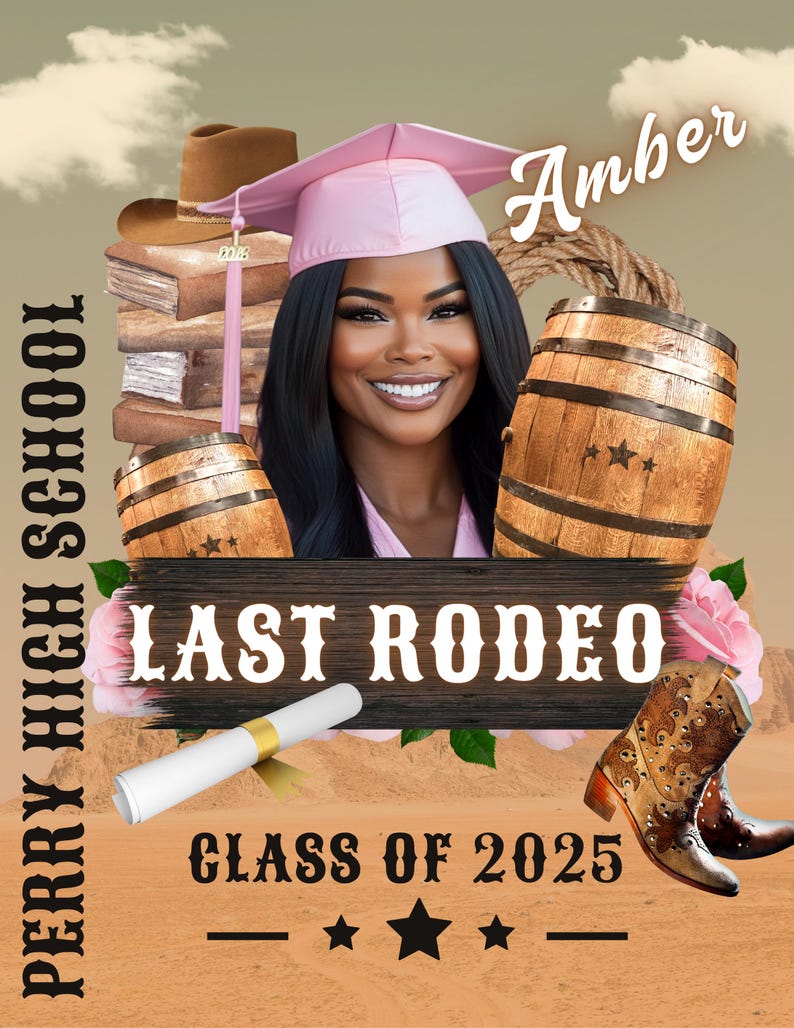 Western Grad 2025 PNG | Digital Download | Country Graduation Design - Etsy