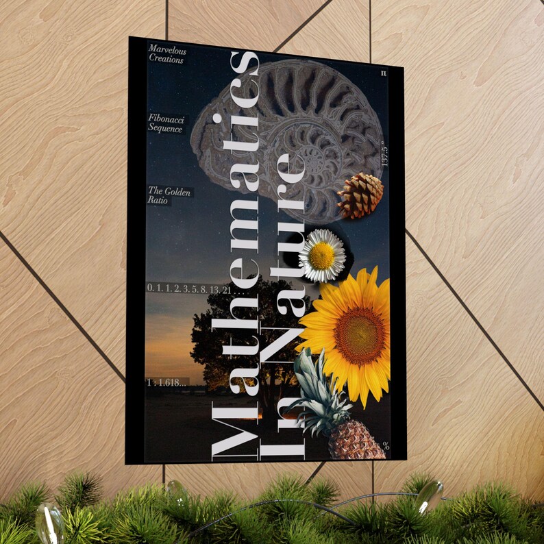 Mathematics in Nature Vertical Poster, Educational Art Print, Geometric ...