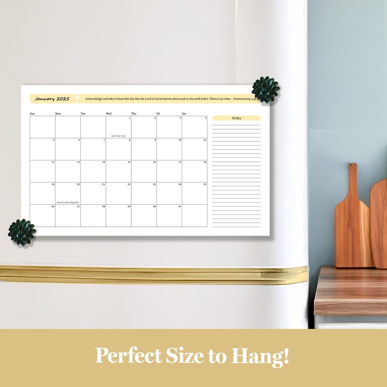 2025 Printable Calendar Set 12 Bible Verse Calendars With US Holidays ...