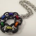 Rainbow Aluminum and Rubber Chainmail Pendant, Gay Pride Necklace, Gift ...