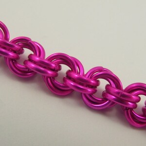 Pink Aluminum Mobius Chainmail Bracelet Chainmaille - Etsy