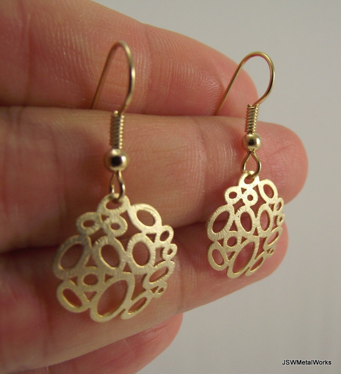 Minimalist Small Gold Bubble Medallion Earrings Organic - Etsy