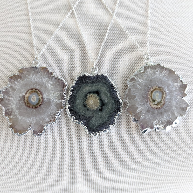 Druzy Geode Necklace - Etsy