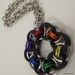 Rainbow Aluminum and Rubber Chainmail Pendant, Gay Pride Necklace, Gift ...