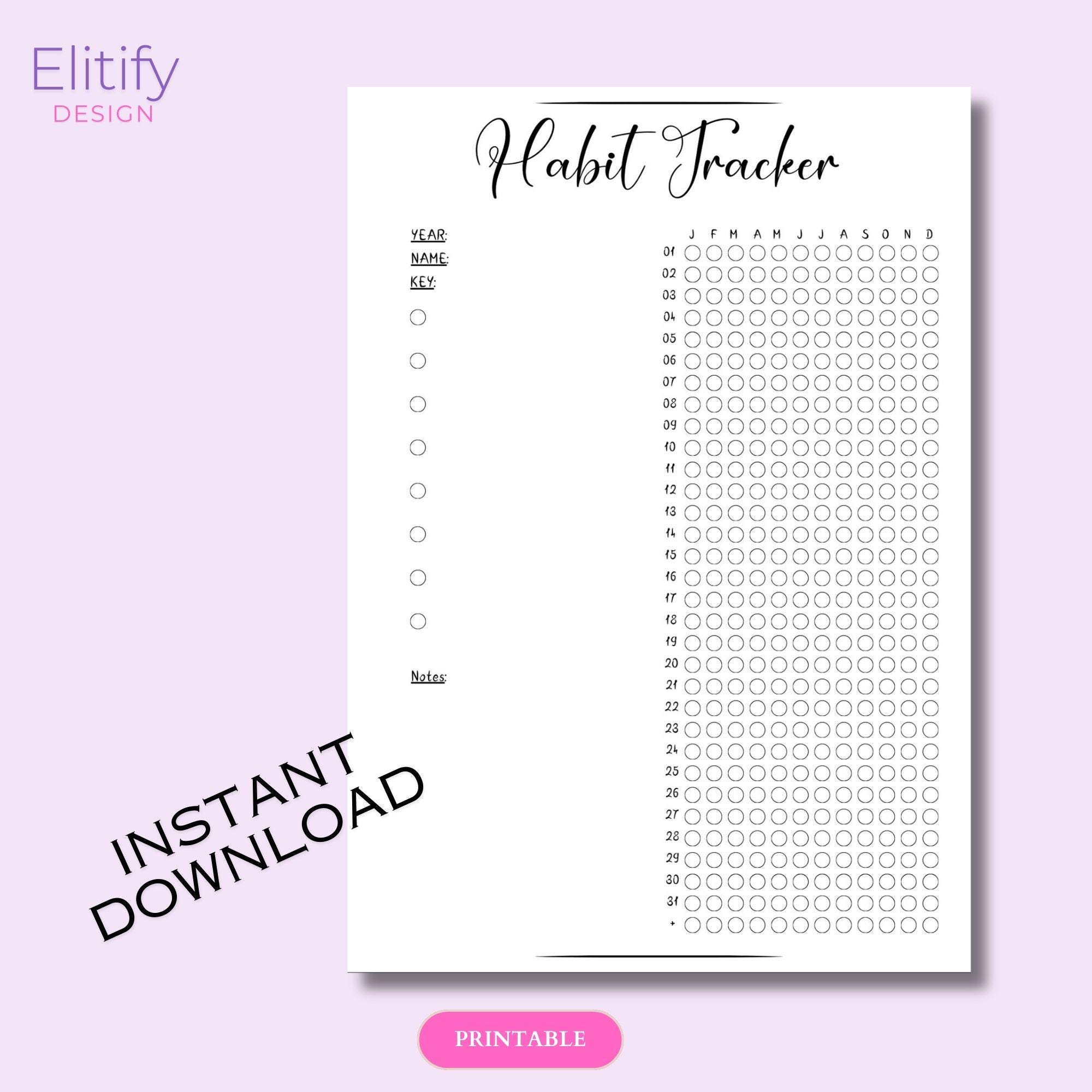 Printable Habit Tracker Bundle: A4/A5 Journal Pages (digital Download ...