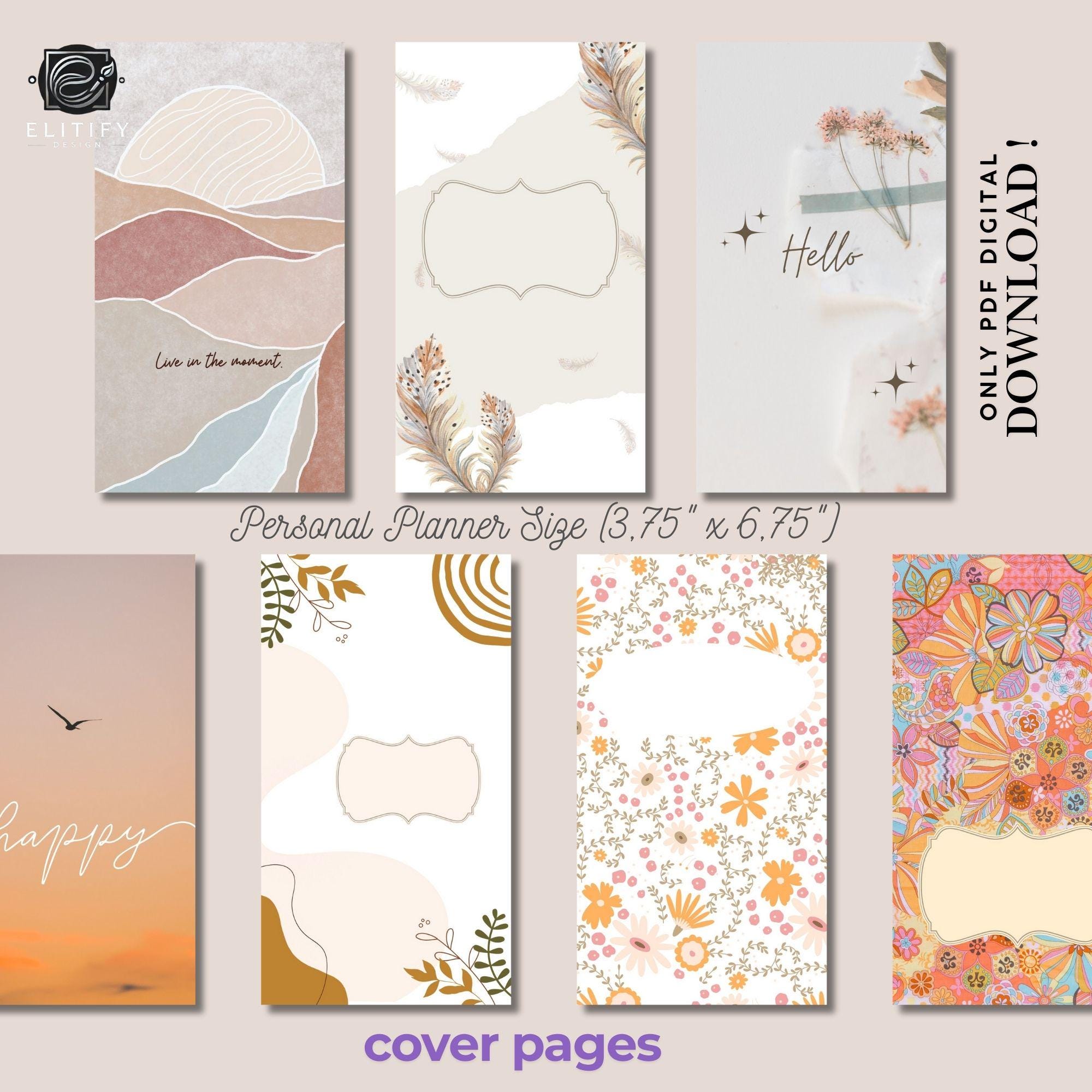 Personal Rings Printable Planner, 54 Paper, Weekly Schedule Vertical ...