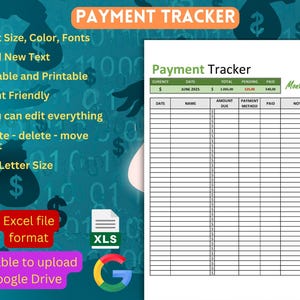 Excel Monthly Bill Tracker. Printable and Fillable on Excell. Bill ...