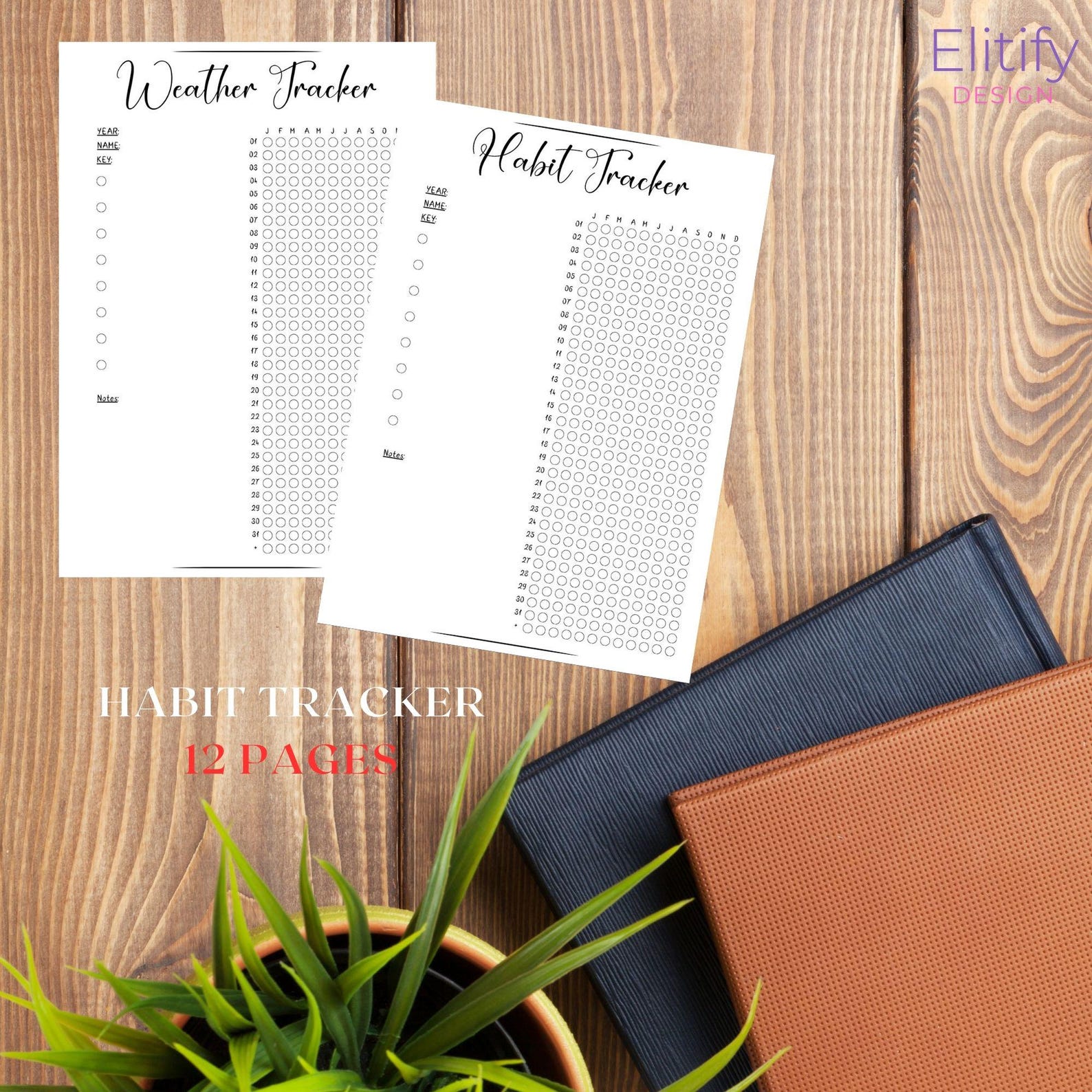 Printable Habit Tracker Bundle: A4/A5 Journal Pages (digital Download ...