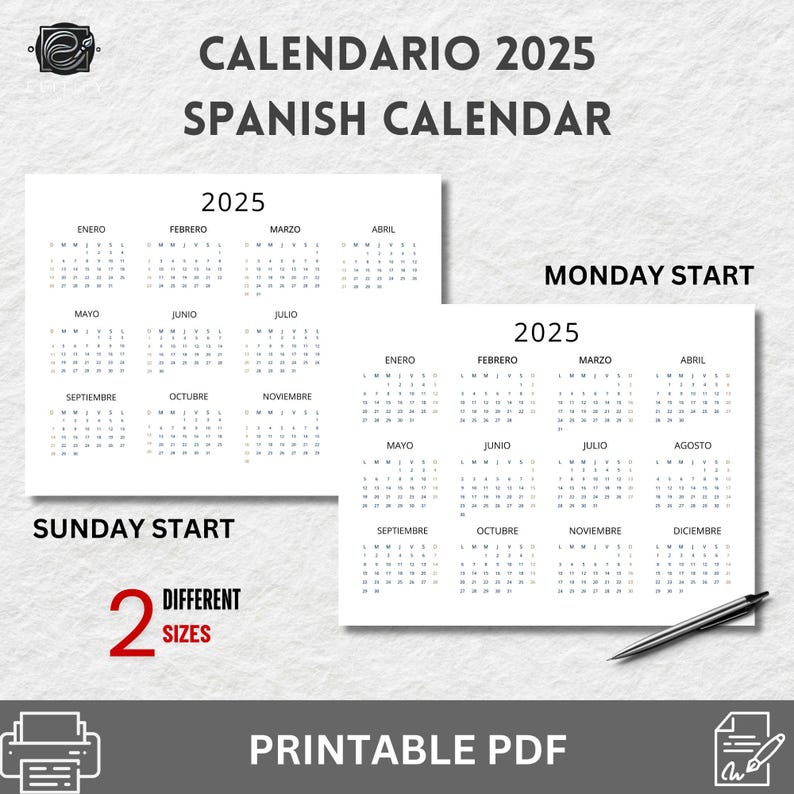 Calendario 2025 En Español, Calendario 2025 En Español, Spanish 2025 ...