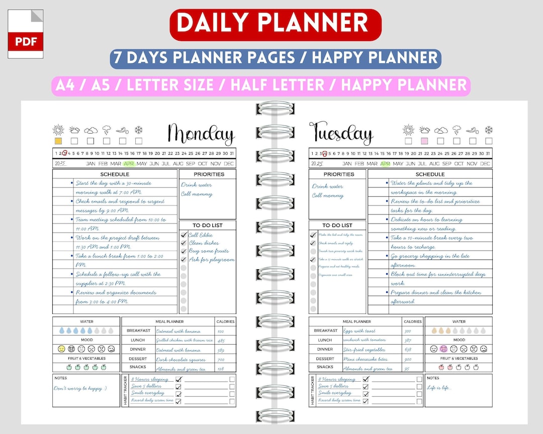 Daily Planner. 7 Days Planner. Weekly Planner. Classic HP Happy Planner ...